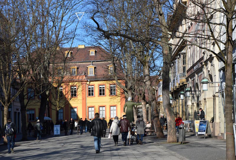 Historical Buildings in the Old Town of Weimar, Thuringia Editorial ...