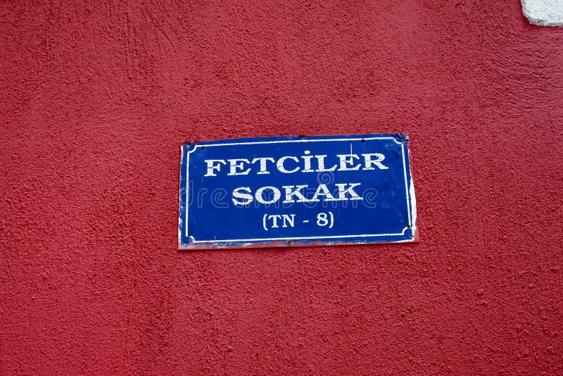 Historical Buldan Houses in Denizli Name of Blue Street Sign Editorial ...
