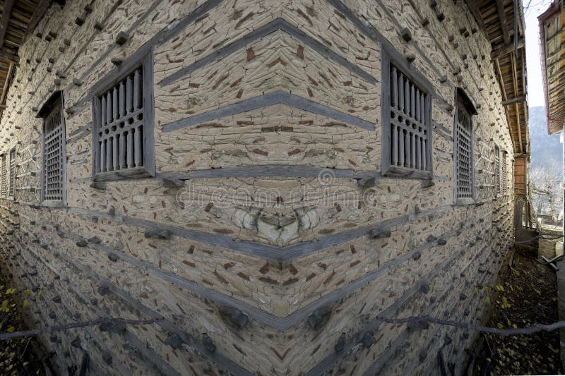 Historical Button House Example, Wonderful Stone House and Wooden ...