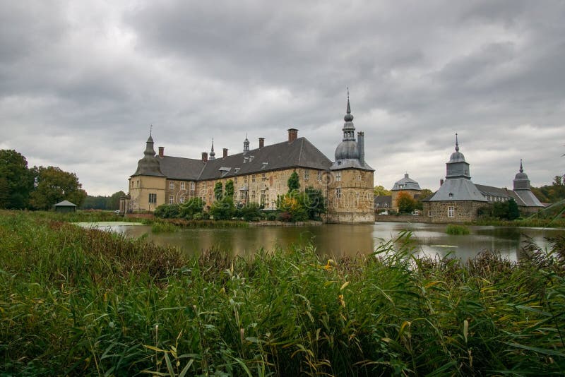 Historical Castle Museum Lembeck in Dorsten, Germany on a Cloudy Day ...