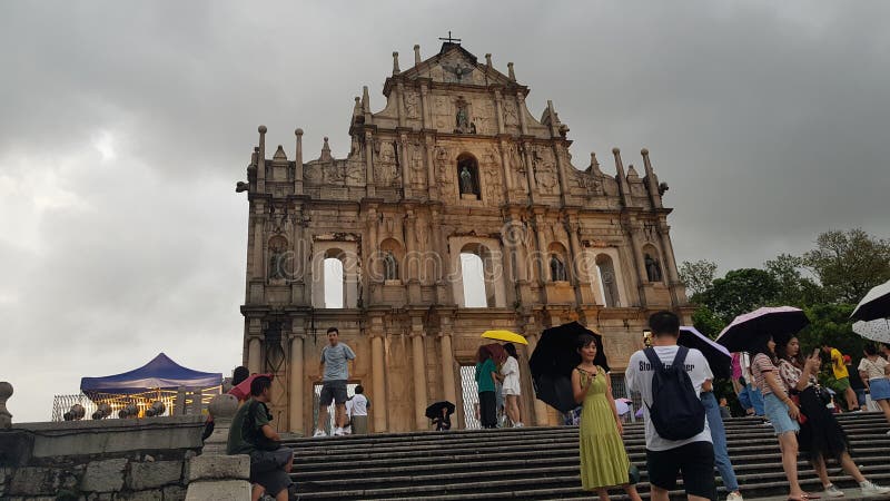 Historical Cathedral of Macau Editorial Photography - Image of famous ...