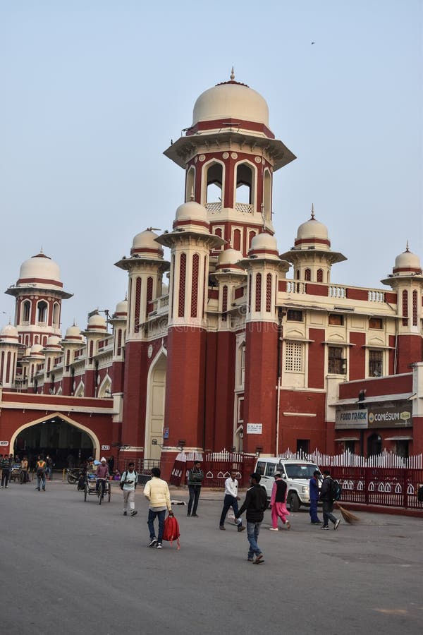 Historical Charbagh Railway Station in Lucknow India Editorial Stock ...