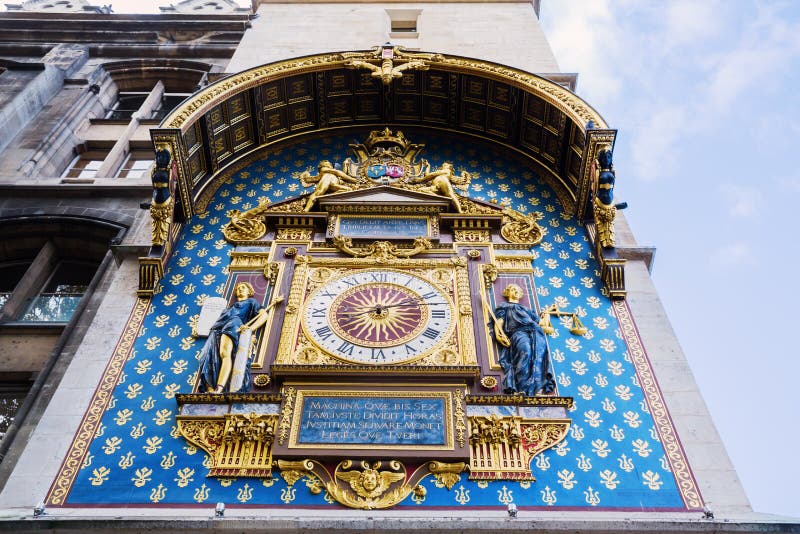 Historical Clock at the Conciergerie in Paris Stock Photo - Image of ...