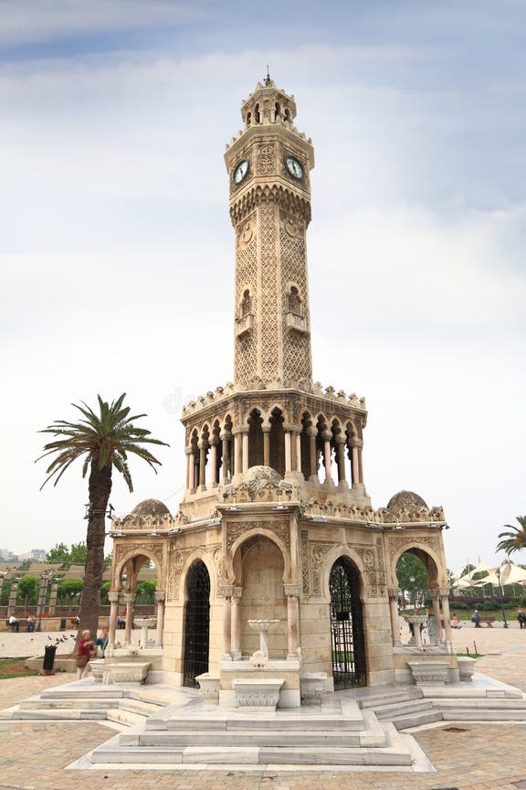Historical Clock Tower of Izmir Stock Photo - Image of architecture ...