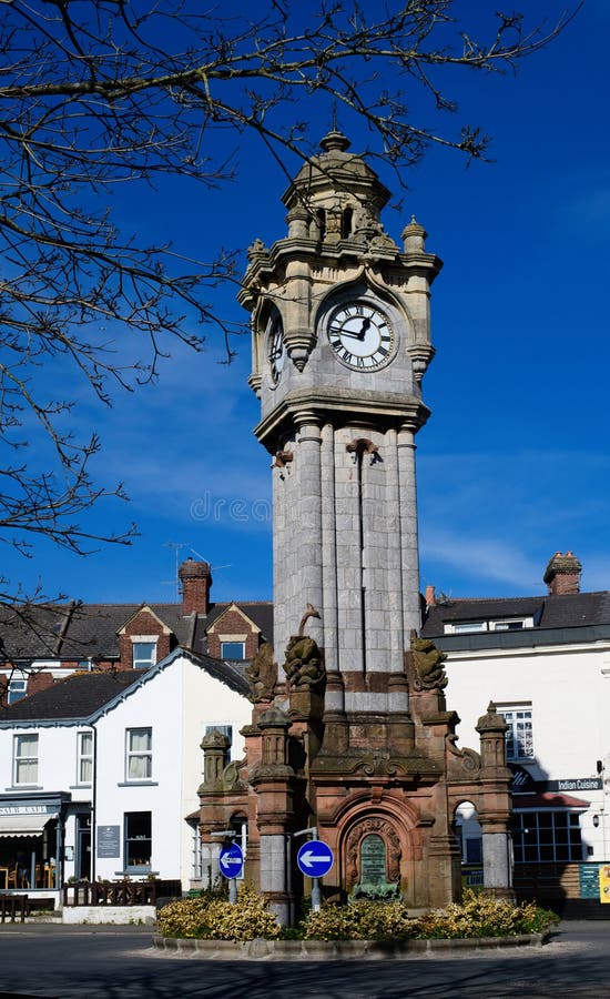 Roundabout Clock Exeter stock image. Image of tree, rises - 365744285