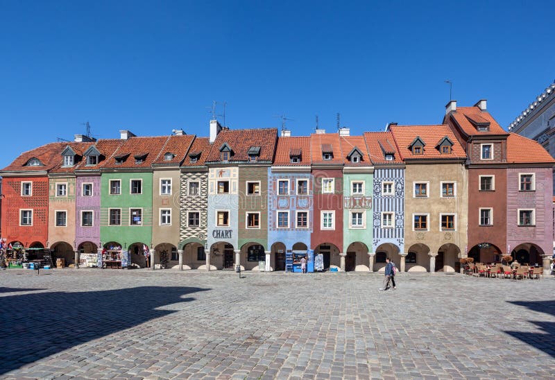 Historical Colorful Buildings in Old Market Square, Poznan, Poland ... Historical Colorful Buildings in Old Market Square, Poznan, Poland ...