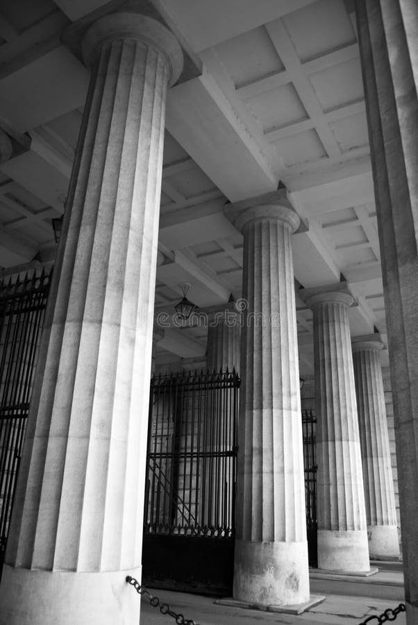 Historical Column Passageway with Gate Stock Photo - Image of ...