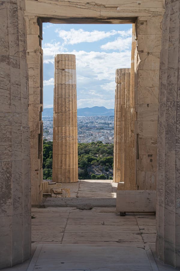 HISTORICAL COLUMNS and ARCHITECTURE from ACROPOLIS, ATHENS Stock Photo ...