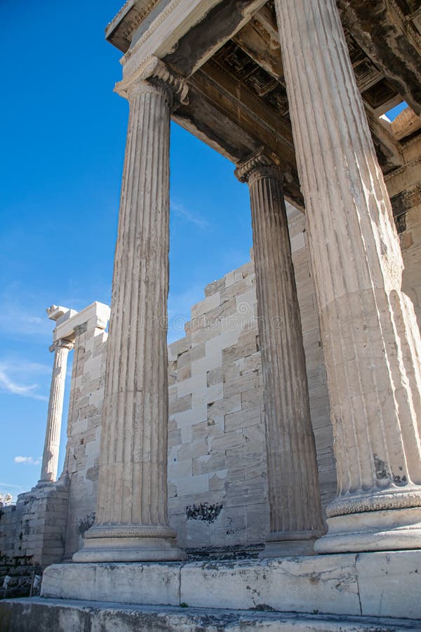 HISTORICAL COLUMNS and ARCHITECTURE from ACROPOLIS, ATHENS Stock Image ...