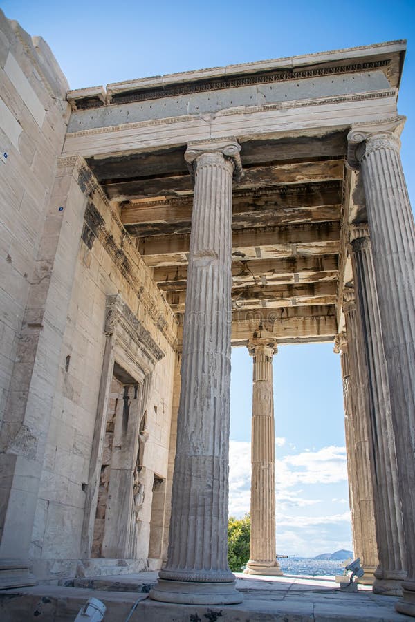 HISTORICAL COLUMNS and ARCHITECTURE from ACROPOLIS, ATHENS Stock Photo ...