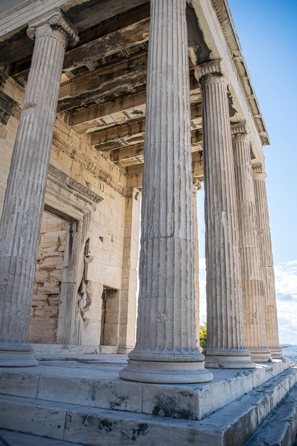 HISTORICAL COLUMNS and ARCHITECTURE from ACROPOLIS, ATHENS Stock Photo ...