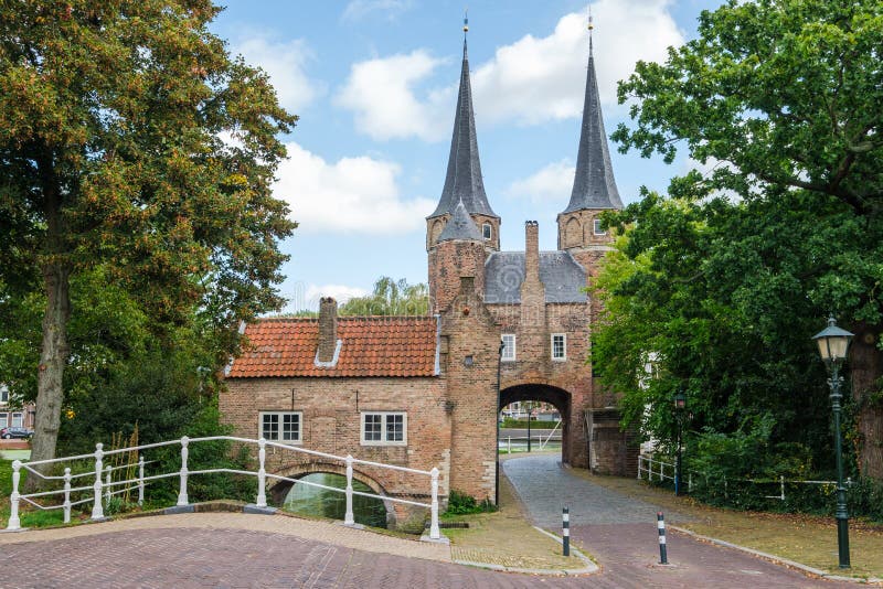Historical Eastern Gate in Delft, Netherlands Stock Image - Image of ...