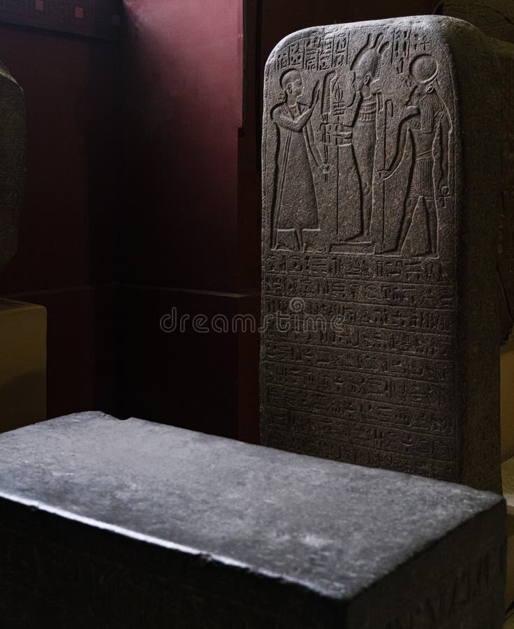 Historical Engraved Stone.Ancient Egyptian History Editorial Stock ...
