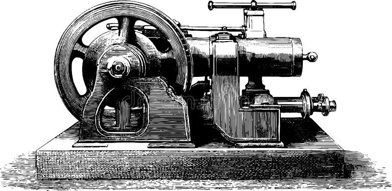 Historical Engraving of an Early Steam Engine for Educational and ...