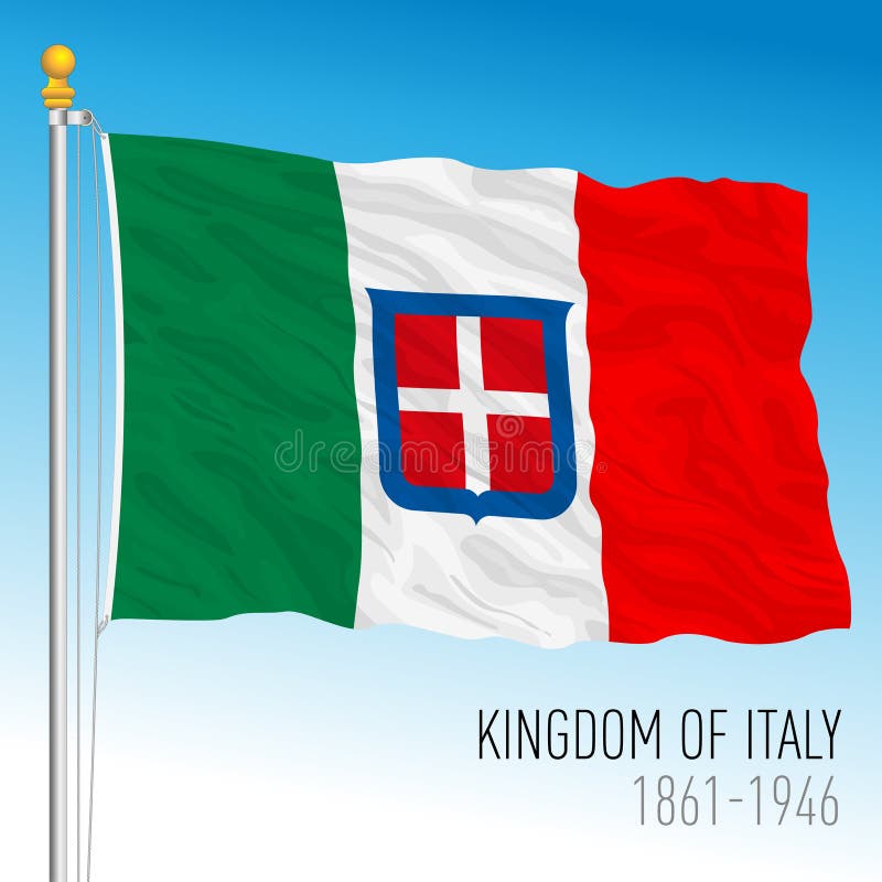 Historical Flag of Kingdom of Italy, 1861 - 1946 Stock Vector ...