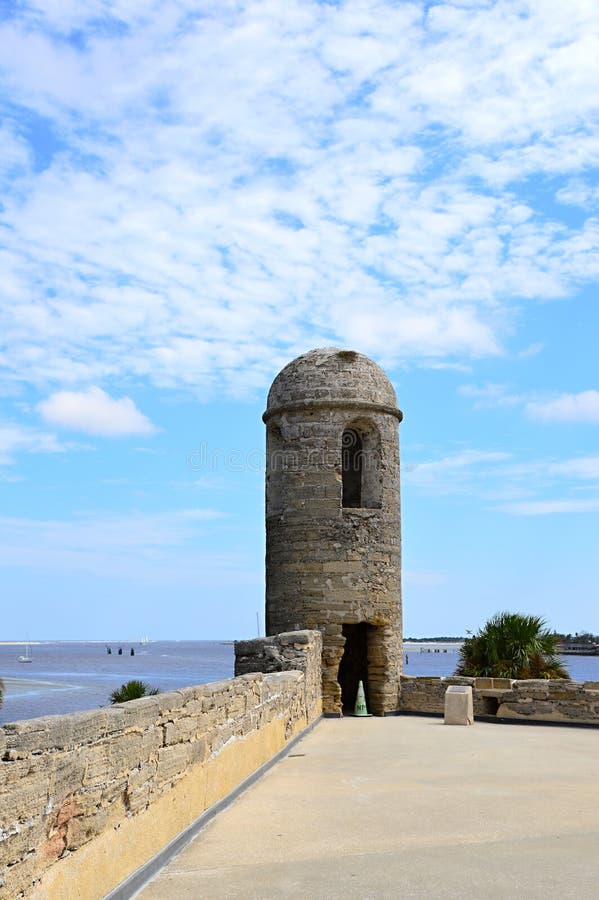Historical Fort in the Old Town of St. Augustine, Florida Stock Photo ...