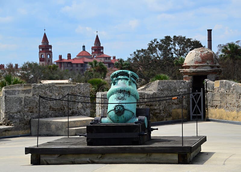 Historical Fort in the Old Town of St. Augustine, Florida Stock Image ...