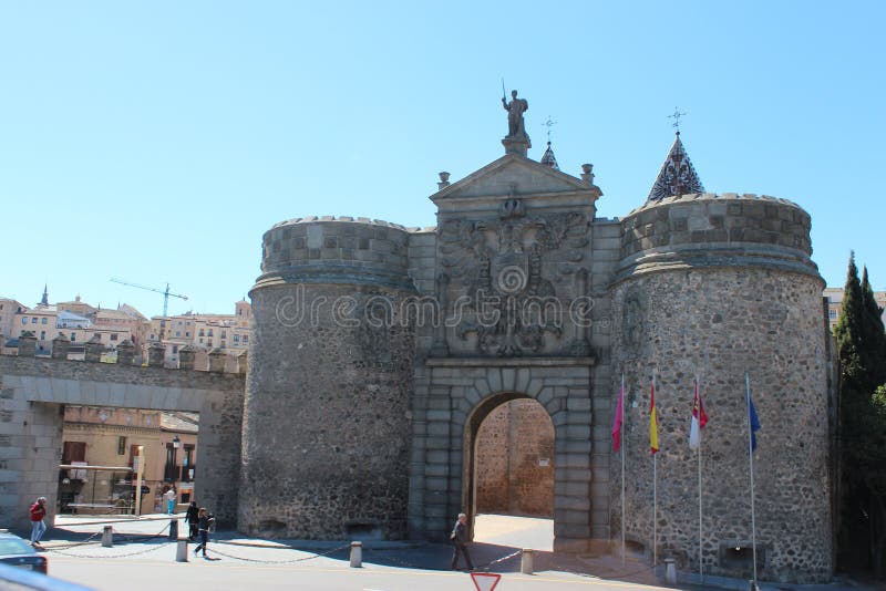 A Historical Gate in Toledo Stock Photo - Image of stone, spain: 217621960