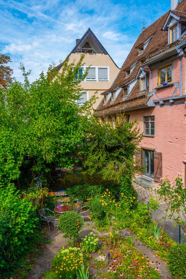 Historical Houses in German Town Ulm Stock Photo - Image of wall ...
