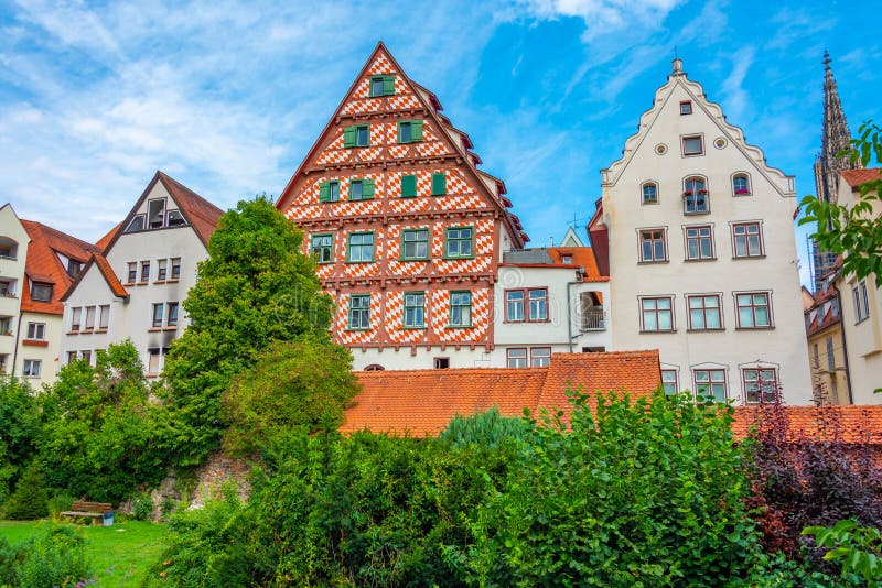 Historical Houses in German Town Ulm Stock Photo - Image of altbau ...