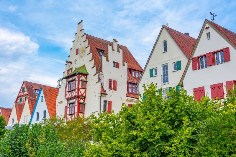 Historical Houses in German Town Ulm Stock Photo - Image of city ...