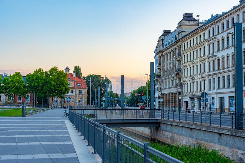 Historical Houses in the Old Town of Leipzig, Germany Stock Photo ...