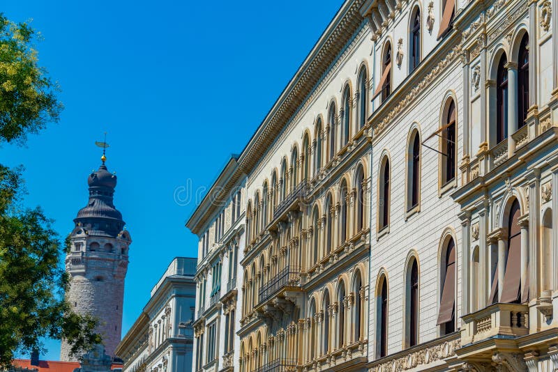 Historical Houses in the Old Town of Leipzig, Germany Stock Photo ...