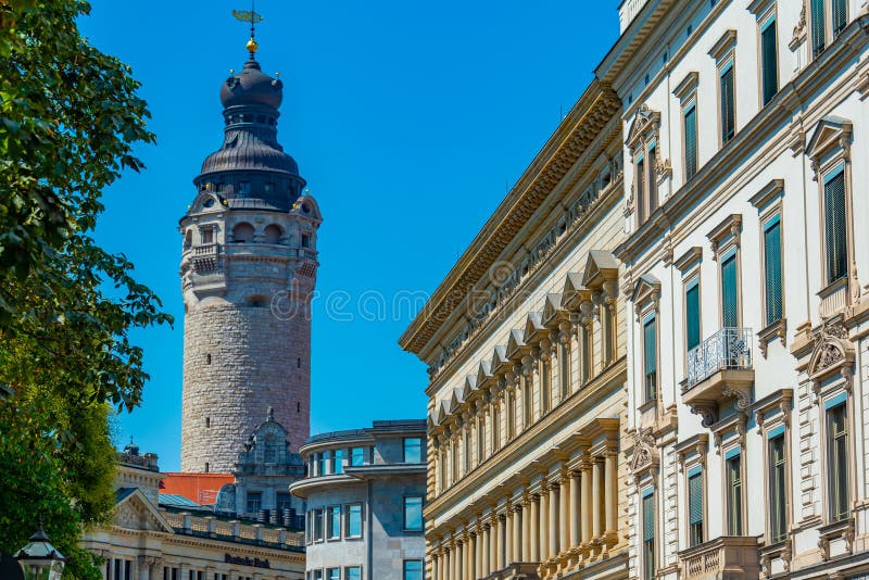 Historical Houses in the Old Town of Leipzig, Germany Stock Image ...