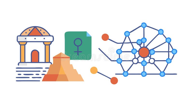 Historical Knowledge Link Icon for Ancient Wisdom, Vector Design ...