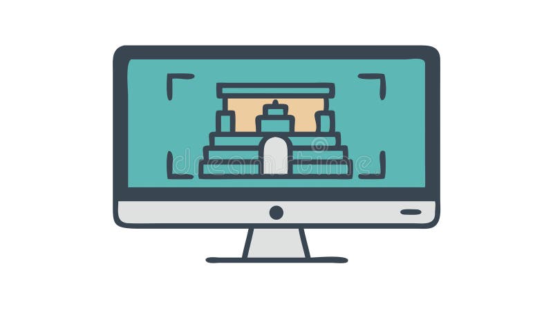 Historical Landmark on Screen, Tourism, Vector Design Generative AI ...