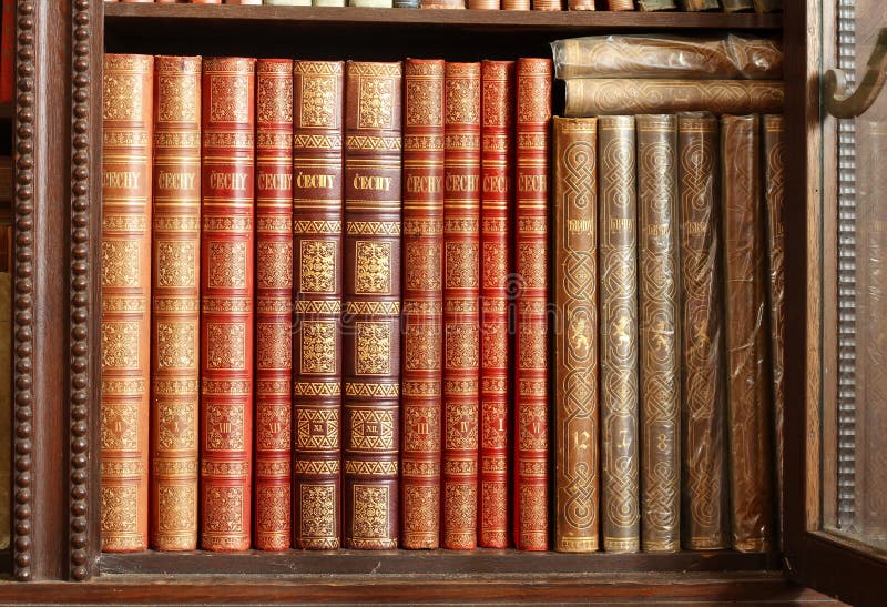 Historical library stock image. Image of rustic, leather - 64220571