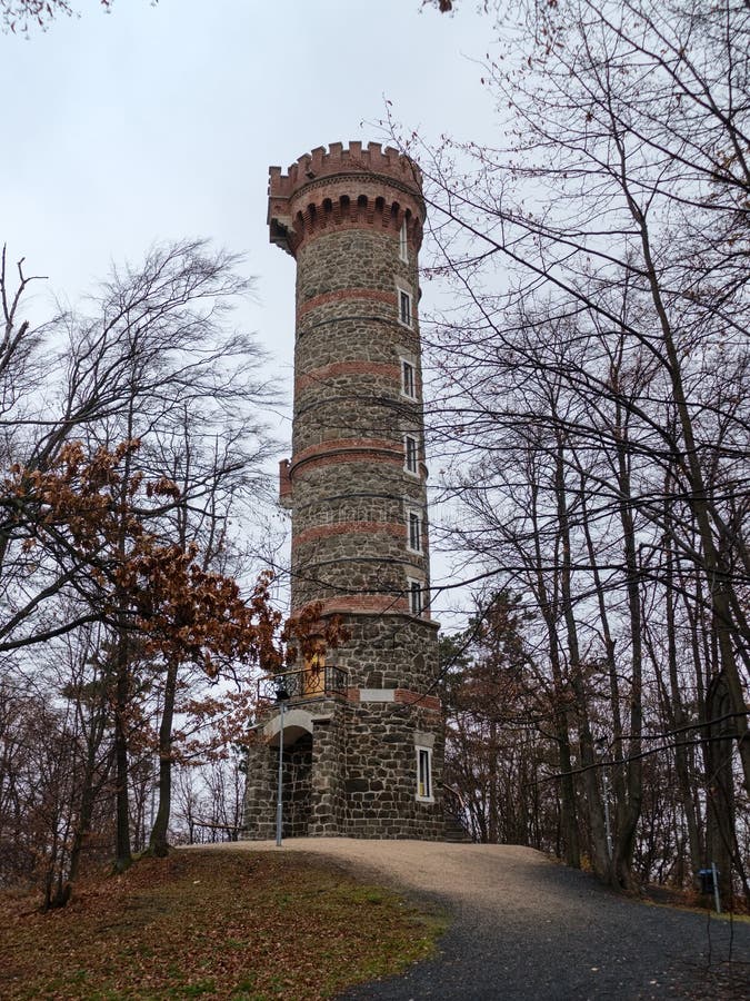 Historical Lookout Tower Made of Stone Stock Photo - Image of city ...