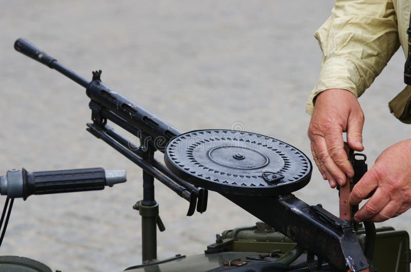Historical Machine Gun from WWII Stock Photo - Image of army, black ...