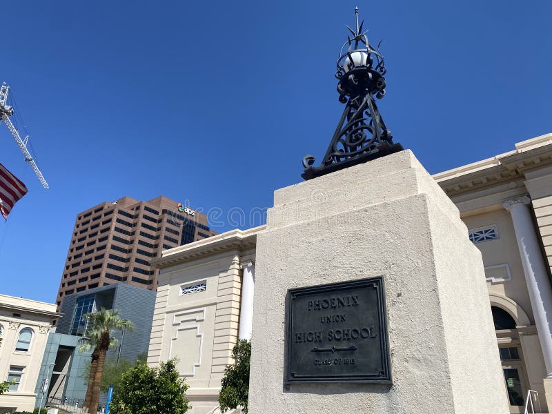 Historical Marker for the Phoenix Union High School Editorial Image ...