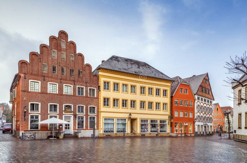 Historical Market Square, Warendorf, Germany Stock Photo - Image of ...