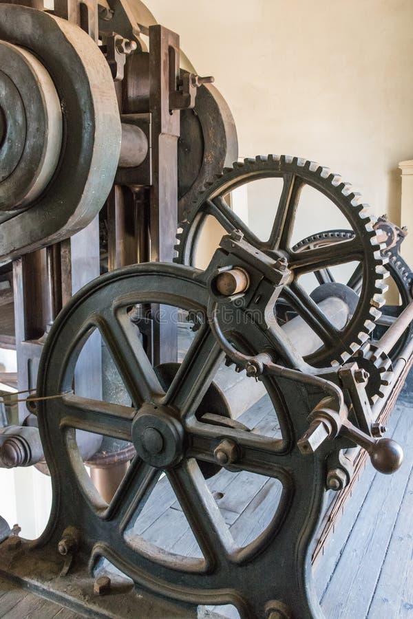 Historical Mechanical Equipment Displayed in a Museum Illustrating ...
