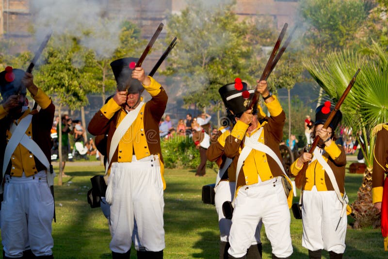 Historical Military Reenacting Editorial Stock Image - Image of rifle ...