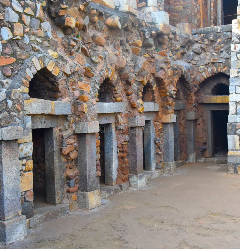 Historical Monuments of Hauj Khas Fort Delhi India Stock Photo - Image ...