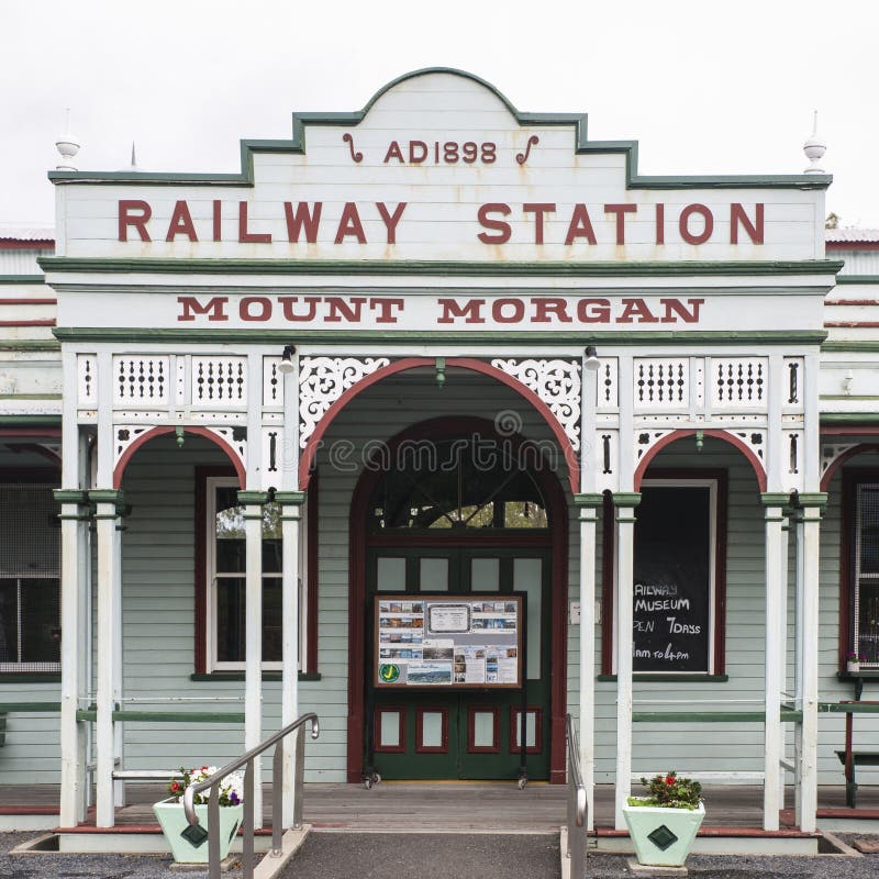 Historical Mount Morgan Railway Station Entrance Stock Photo - Image of ...