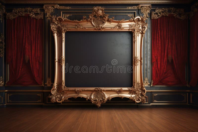 Historical Museum Frame Mock-up Stock Illustration - Illustration of ...