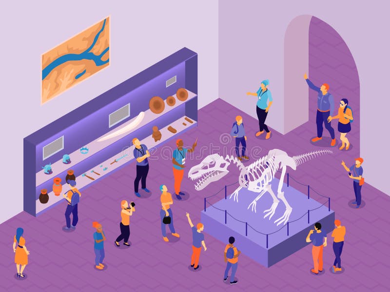 Historical Museum Isometric Infographics Stock Vector - Illustration of ...