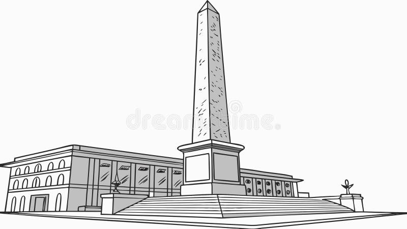 Historical Obelisk with Base Structure Vector Art, Vector Design ...