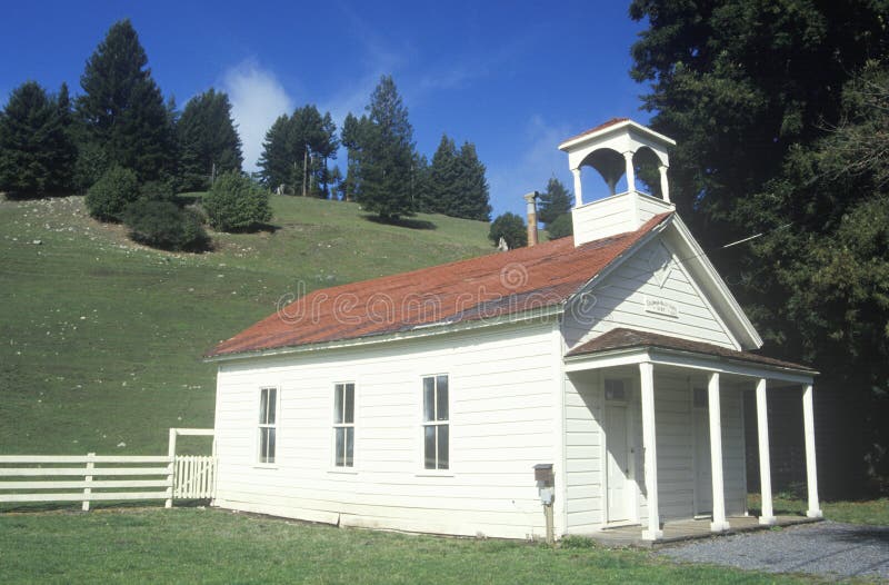 Historical One Room Schoolhouse Stock Image - Image of belltower ...
