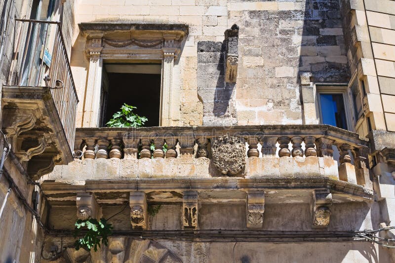 Historical Palace. Maglie. Puglia. Italy. Stock Photo - Image of ...