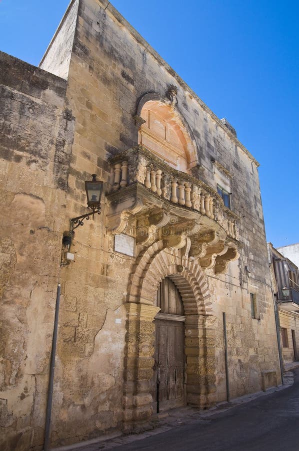 Historical Palace. Maglie. Puglia. Italy. Stock Image - Image of ...