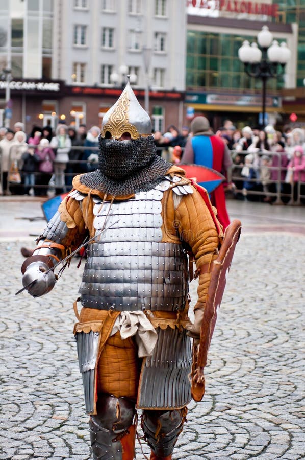 Historical reconstruction editorial stock photo. Image of warrior ...