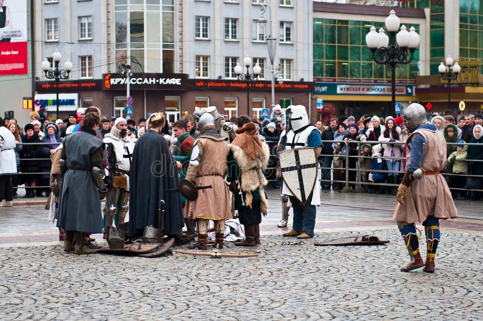 Historical reconstruction editorial stock image. Image of soldier ...