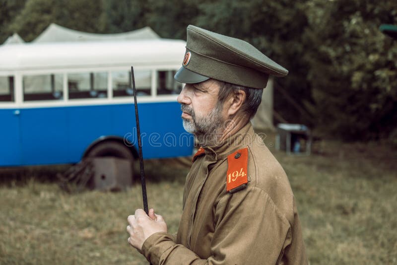 Historical Reconstruction Second World War Security Guard Stock Photos ...