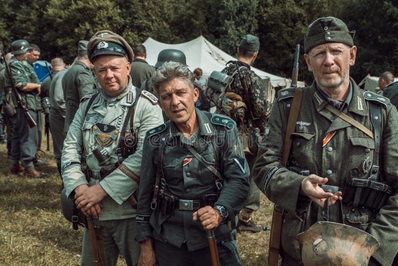 Historical Reconstruction Second World War. a Squad of German so ...