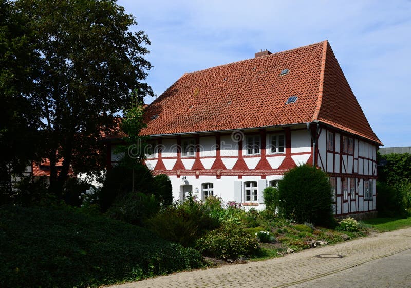 Historical Rectory in the Old Town of Hornburg, Lower Saxony Stock ...